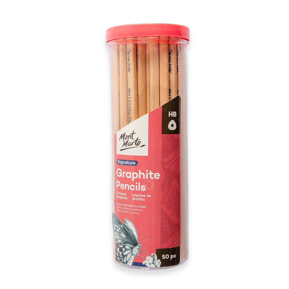 Mont Marte Graphite Pencils HB Signature 50pc