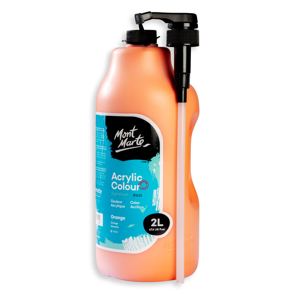 Acrylic Colour Paint Signature 2L Bottle with Pump – Orange – Mont ...