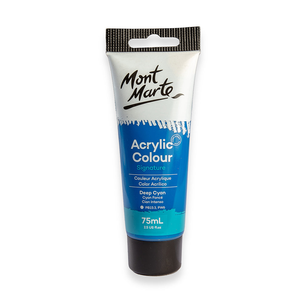 Acrylic Colour Paint Signature 75ml Tube - Deep Cyan – Mont Marte Australia