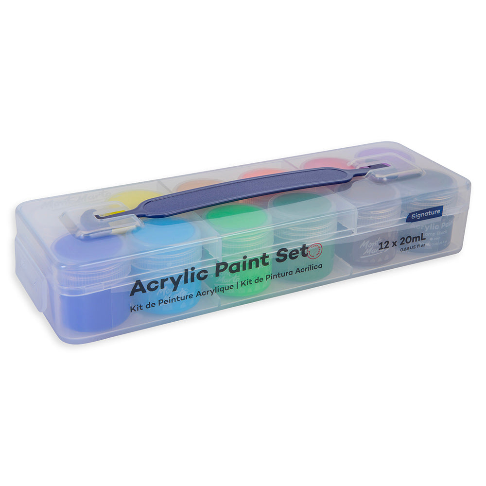 Acrylic Paint Pot Set Signature 12pc x 20ml – Mont Marte Australia