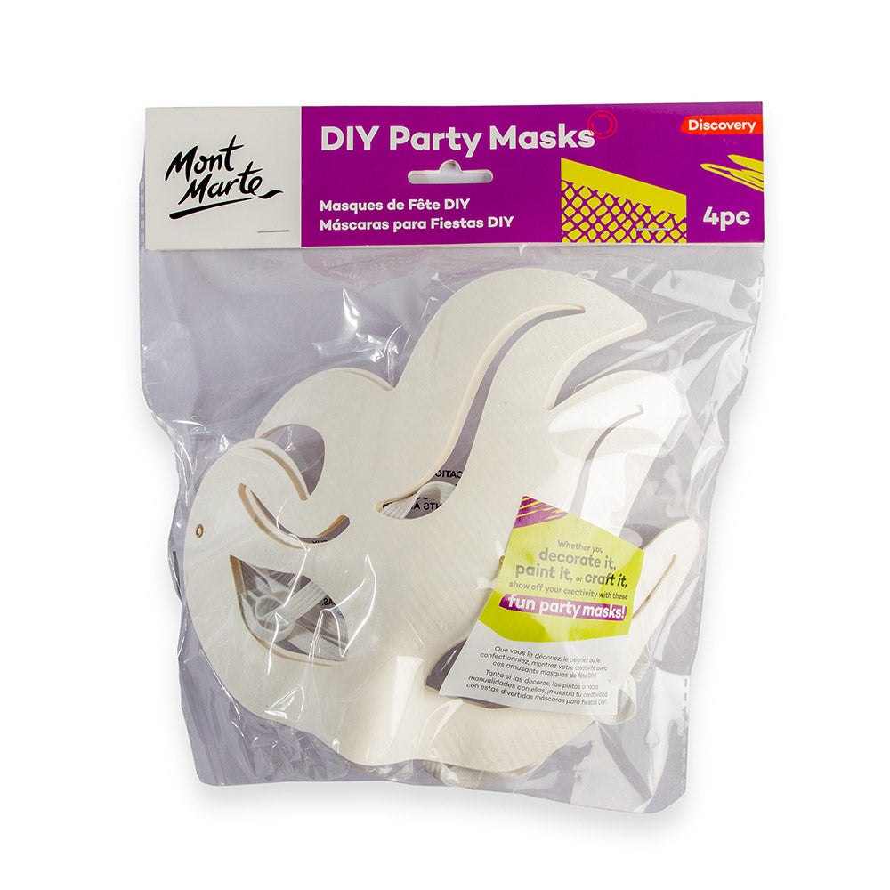 Mont Marte DIY Party Masks Discovery 4pc - Flame