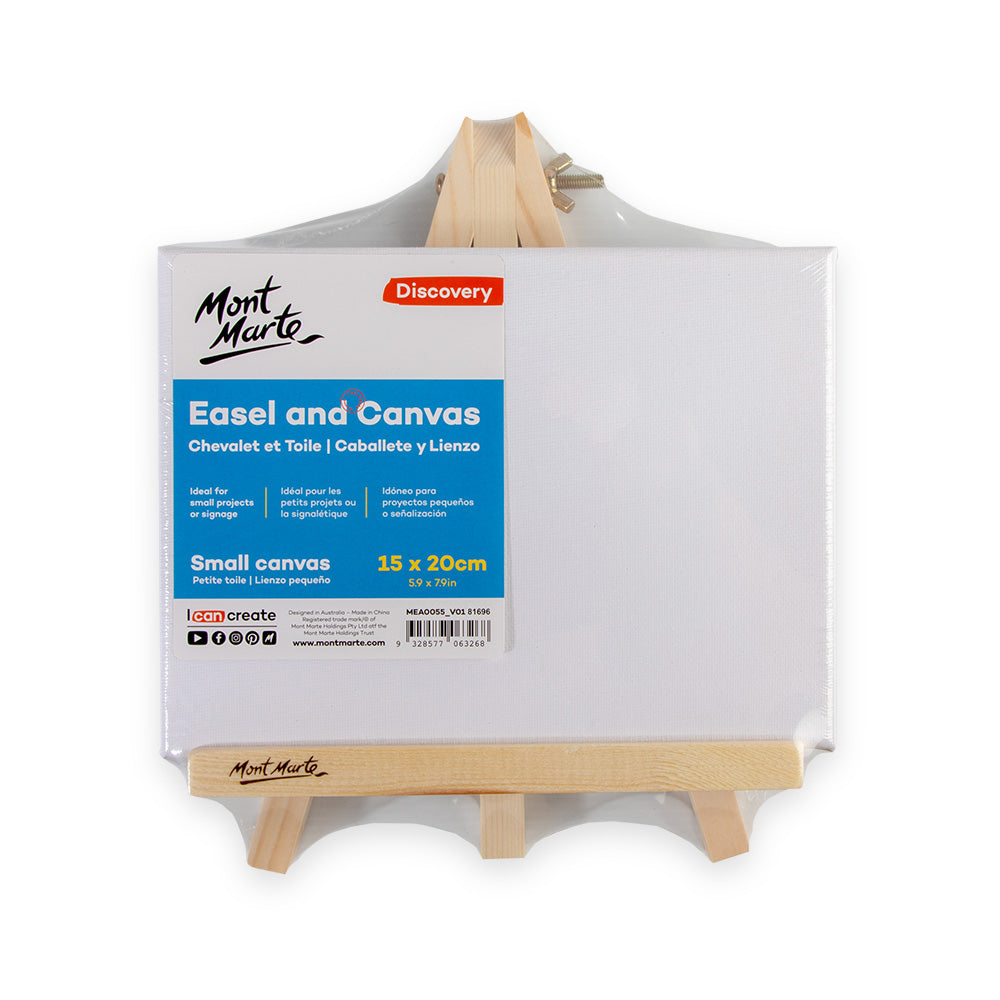 Mont Marte Easel and Canvas Discovery Small 15 x 20cm (5.9 x 7.9in)
