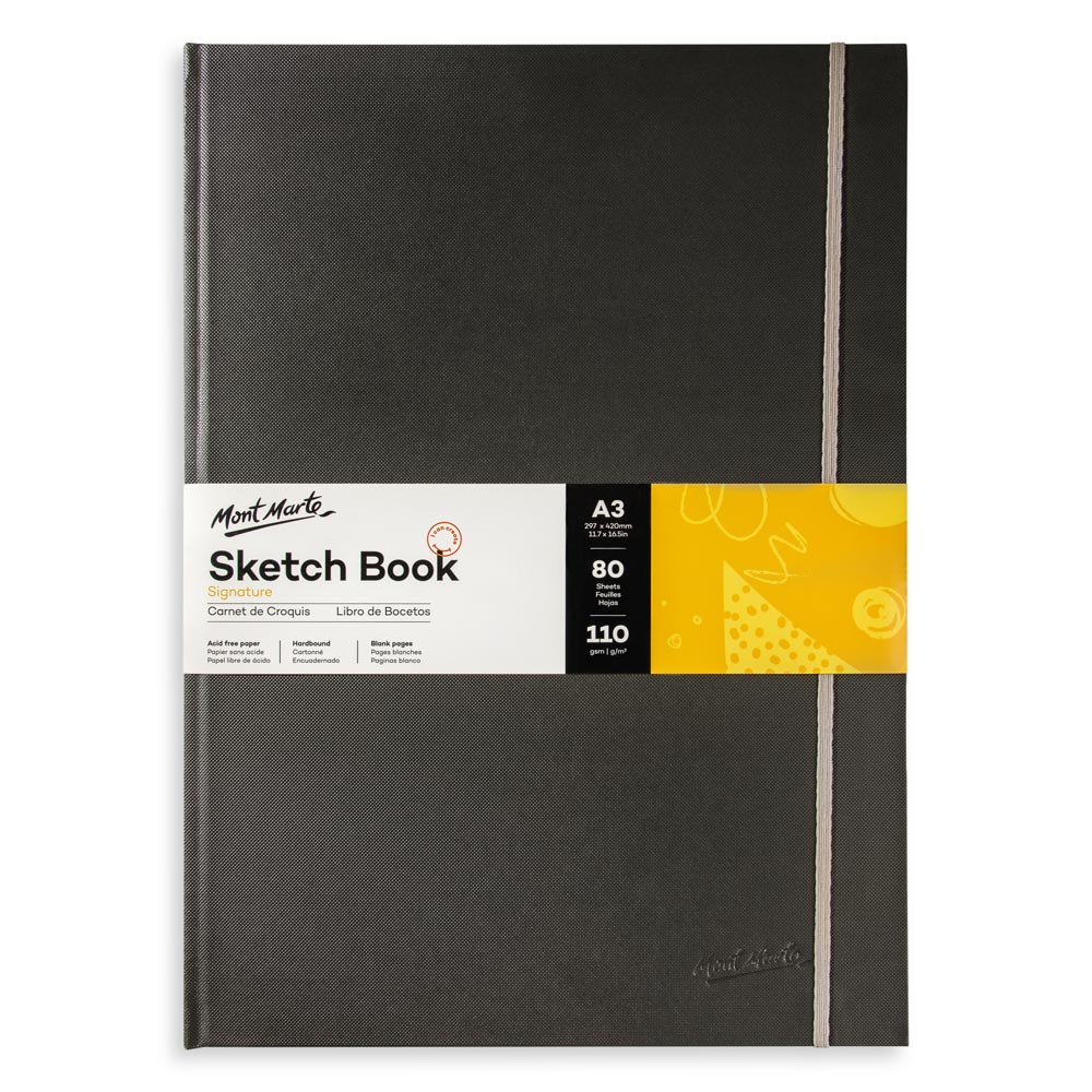 Hardbound Sketch Book Signature 110gsm A3 – Mont Marte