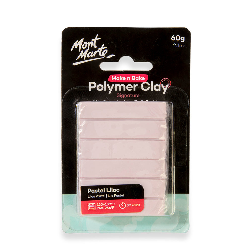 Make n Bake Polymer Clay Signature 60g - Pastel Lilac – Mont Marte ...