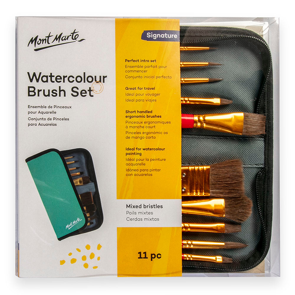 Watercolour Brush Set Signature 11pc – Mont Marte Australia