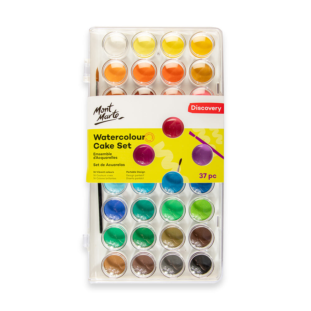 Watercolour Cake Set Discovery 37pc – Mont Marte Australia