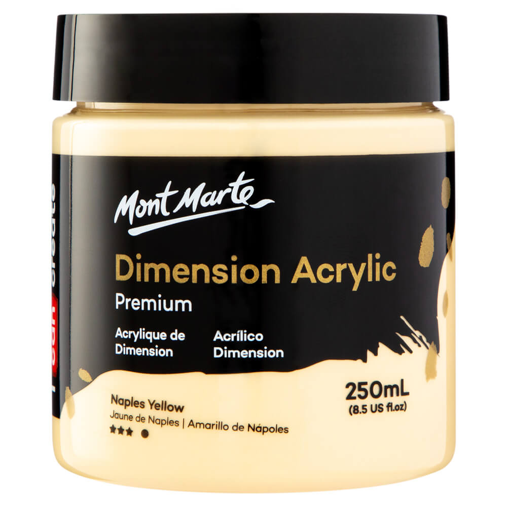 Dimension Acrylic Premium 250ml - Naples Yellow – Mont Marte Australia