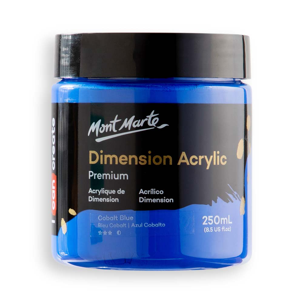 Dimension Acrylic Premium 250ml (8.5 US fl.oz) - Cobalt Blue – Mont Marte