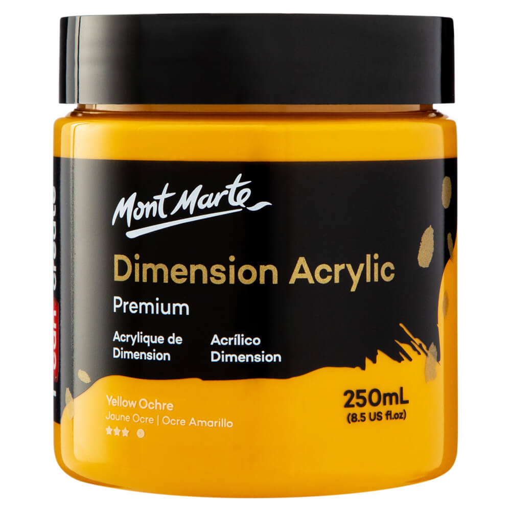 Dimension Acrylic Premium 250ml - Yellow Ochre – Mont Marte Australia