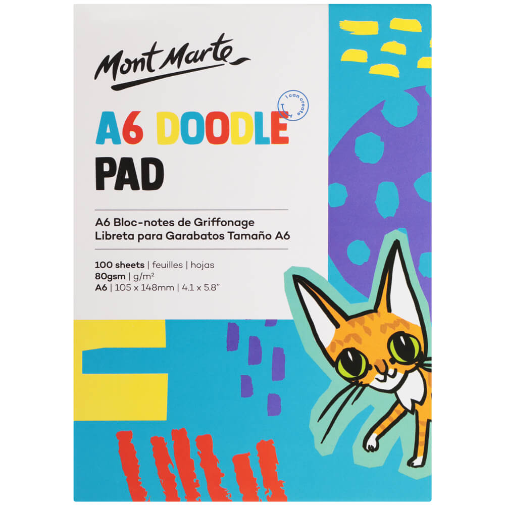 Doodle Pad A6 100 Sheet - Cat – Mont Marte Australia