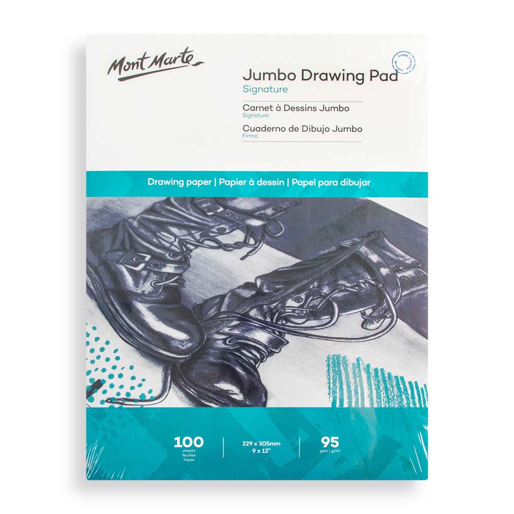 Jumbo Drawing Pad Signature 22.9 x 30.5cm (9 x 12in) 100 Sheet – Mont Marte