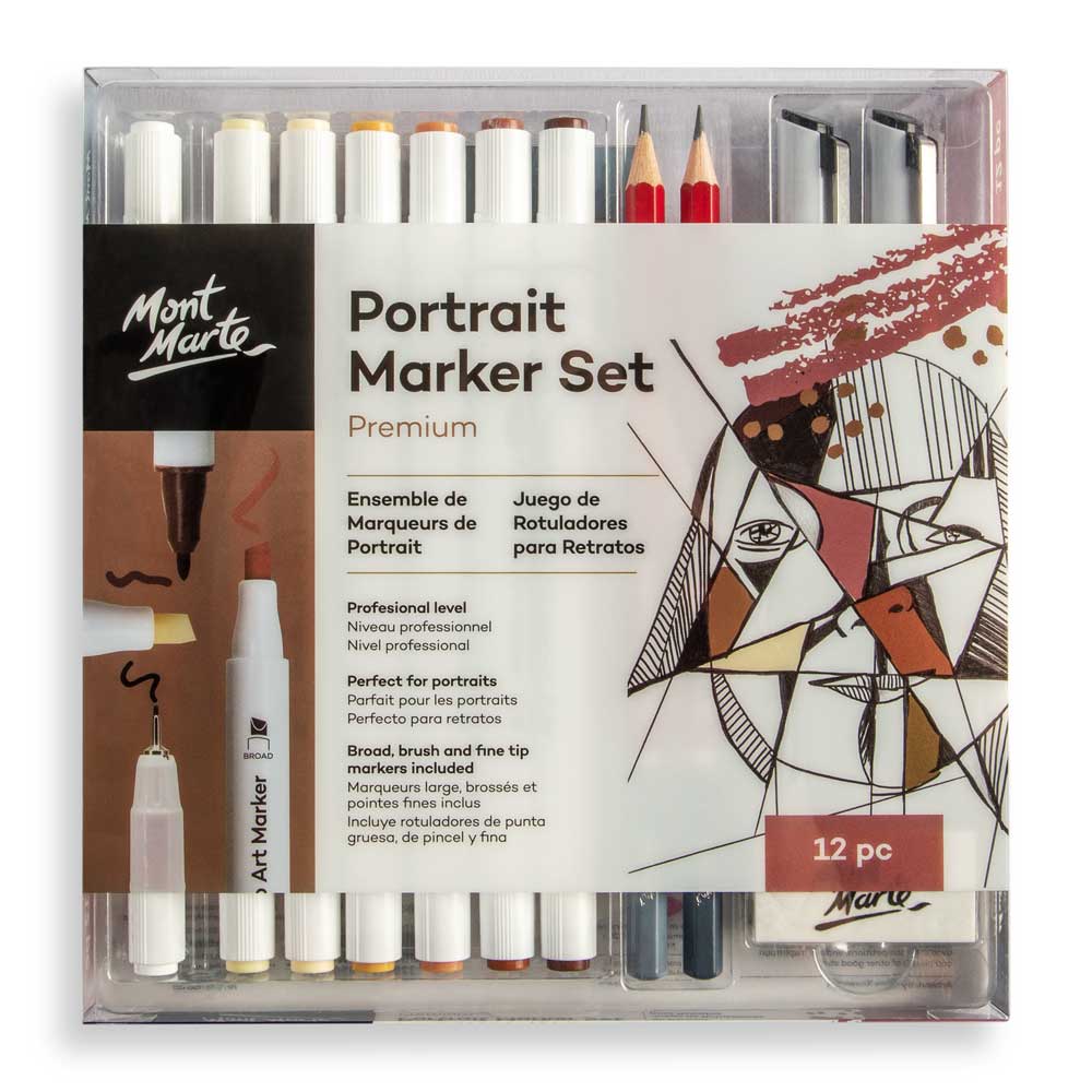Portrait Marker Set Premium 12pc – Mont Marte