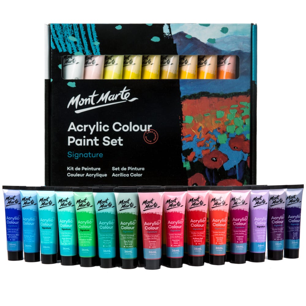 Acrylic Colour Paint Set Signature 36pc x 36ml