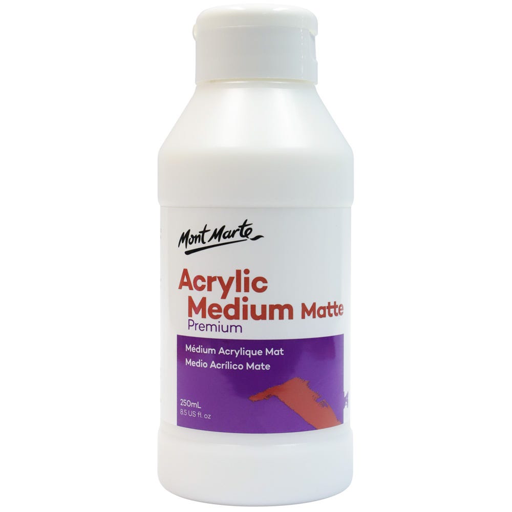Acrylic Medium Matte Premium 250ml – Mont Marte Australia
