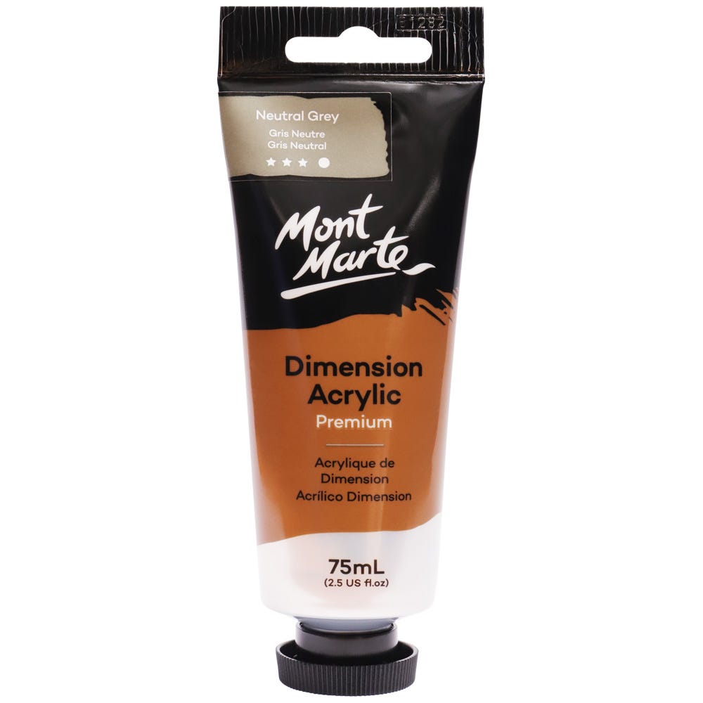 Dimension Acrylic Premium 75ml Tube - Neutral Grey – Mont Marte Australia