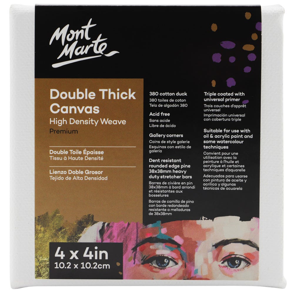 Double Thick Canvas Premium 10.2 x 10.2cm (4 x 4in) – Mont Marte Australia