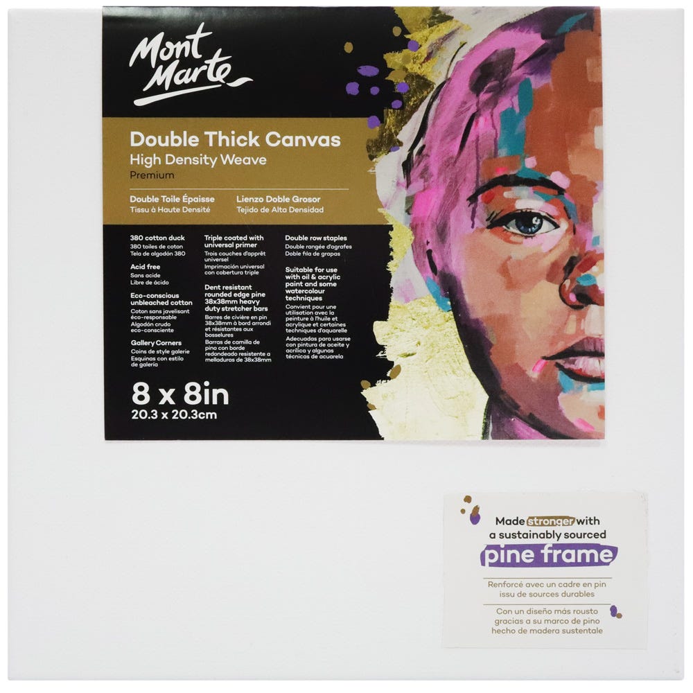 Double Thick Canvas Premium 20.3 x 20.3cm (8 x 8in) – Mont Marte Australia