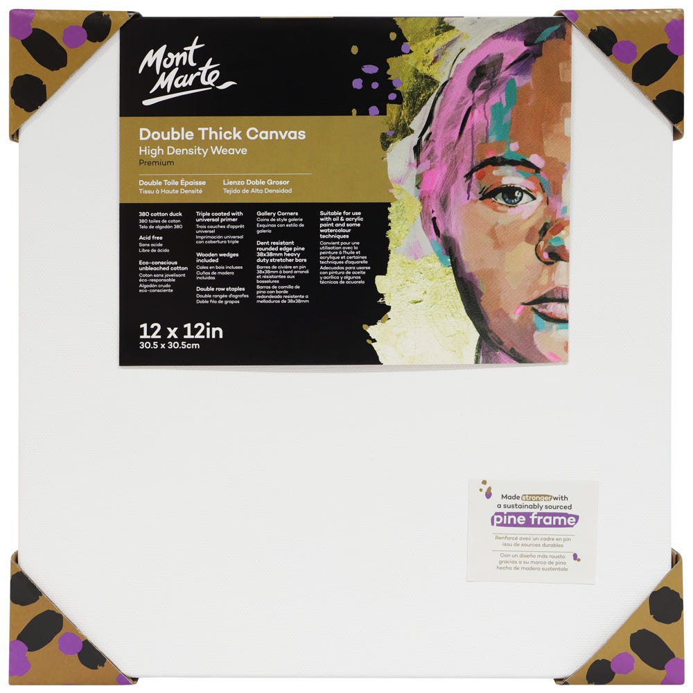Double Thick Canvas Premium 30.5 x 30.5cm (12 x 12in) – Mont Marte ...