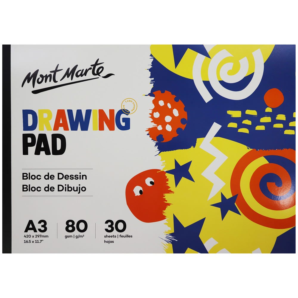 Drawing Pad A3 80gsm 30 sheets – Mont Marte Australia