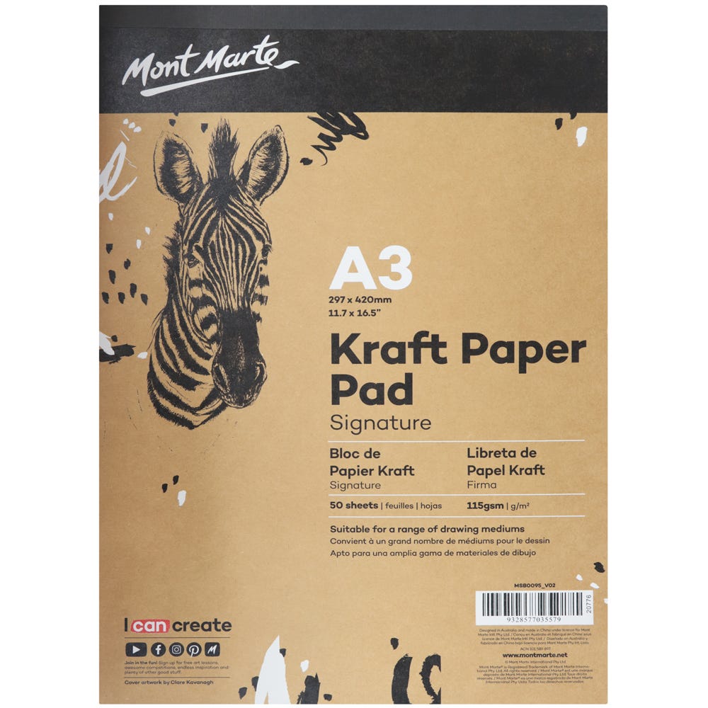 Kraft Paper Pad Signature A3 50 Sheets – Mont Marte