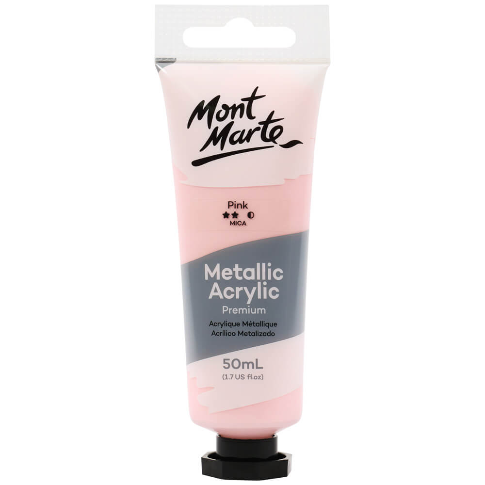 Metallic Acrylic Paint Premium 50ml Tube - Pink – Mont Marte Australia