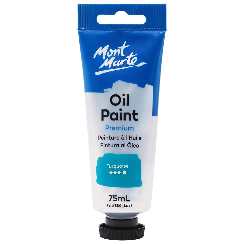 Oil Paint Premium 75ml Tube - Turquoise – Mont Marte Australia