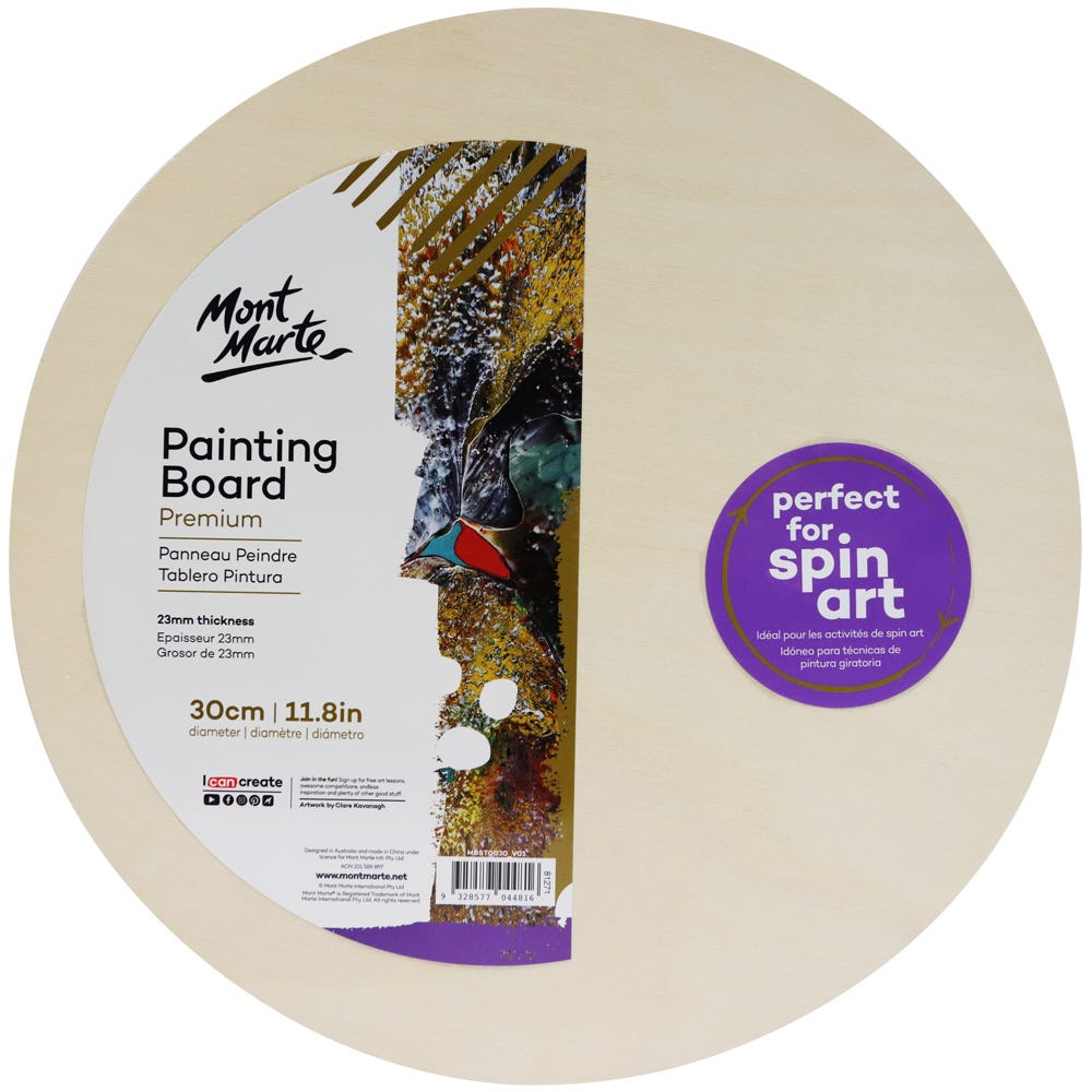 Painting Board Round Premium 30cm (11.8in) – Mont Marte Australia