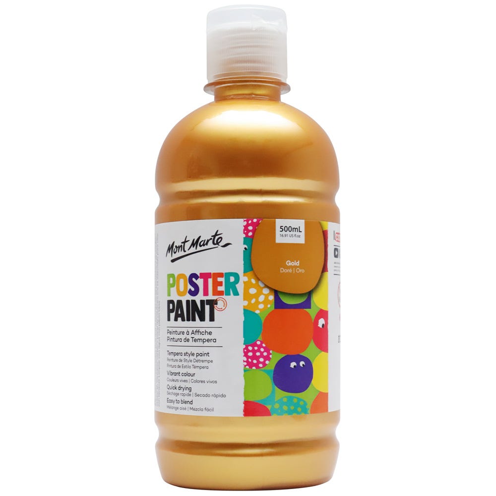 Poster Paint 500ml - Gold – Mont Marte Australia