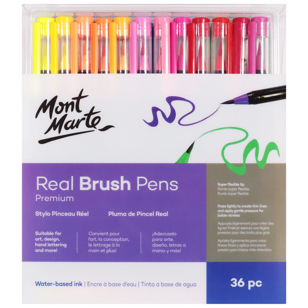 Real Brush Pens Premium 36pc – Mont Marte