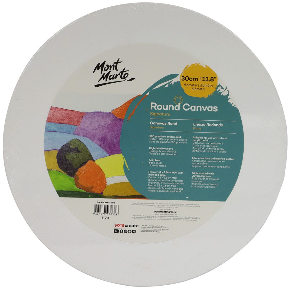 Round Canvas Signature 30cm (11.8in) – Mont Marte Australia