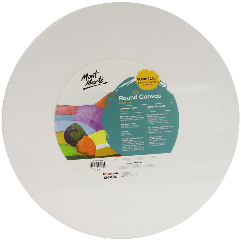 Round Canvas Signature 40cm (15.7in) – Mont Marte Australia