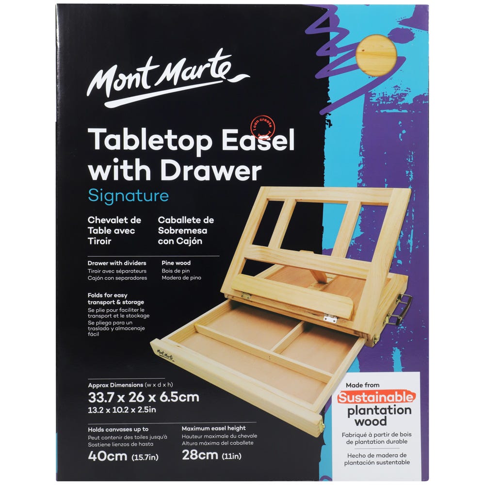 Table Easel with Drawer Signature – Mont Marte Australia